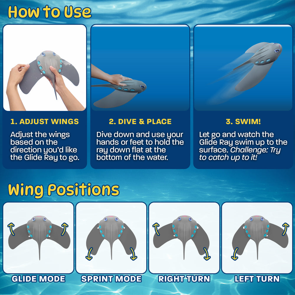 Glide Ray® Underwater Glider Pool Toy